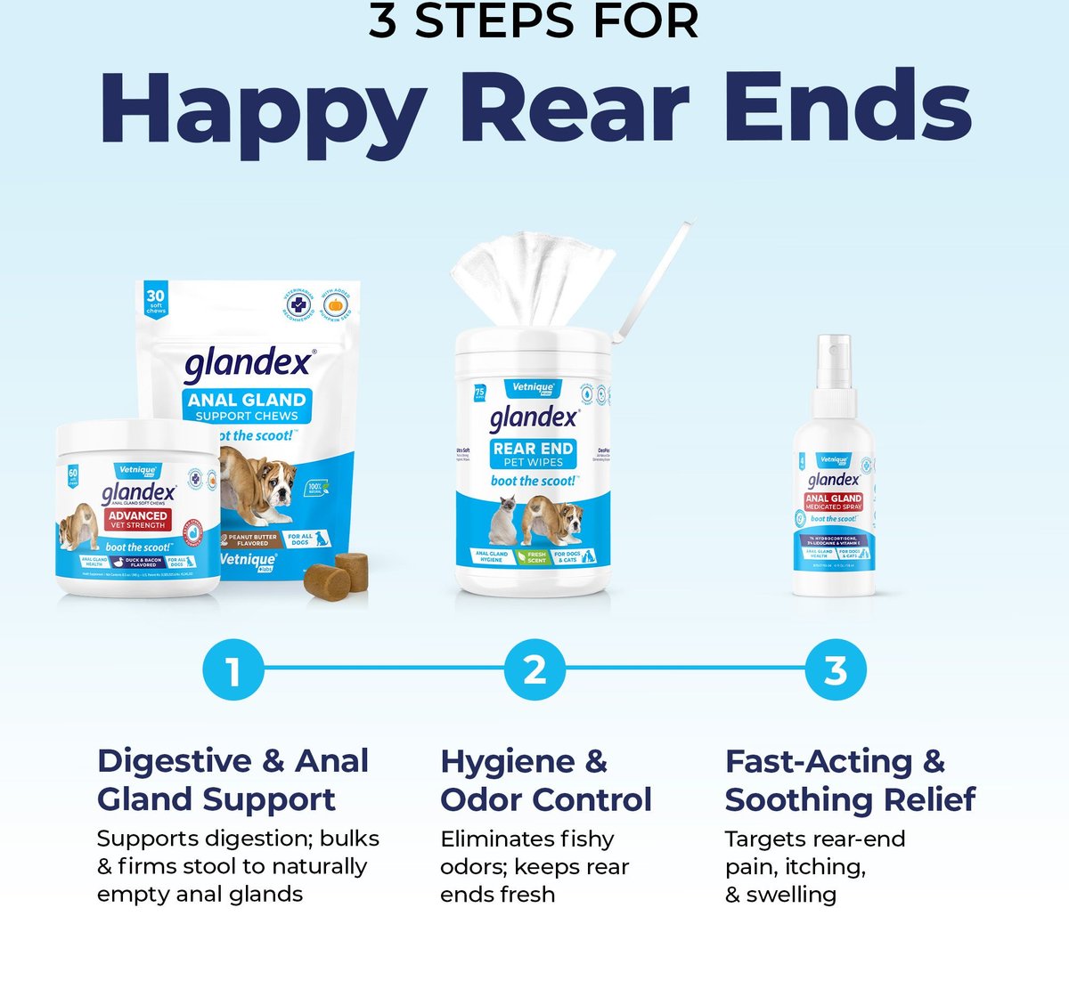 VETNIQUE LABS Glandex Medicated Anal Gland Fast Acting in Pain ...