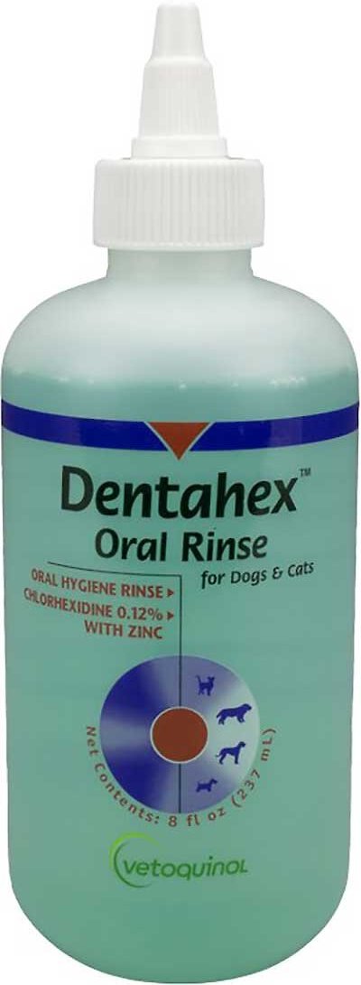 VETOQUINOL Dentahex Dog & Cat Dental Rinse, 8-fl oz bottle - Chewy.com