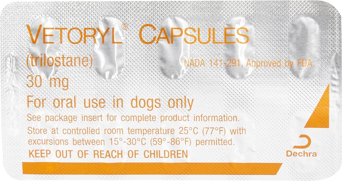 VETORYL (trilostane) Capsules for Dogs, 30-mg - Easy Refills | Chewy Rx