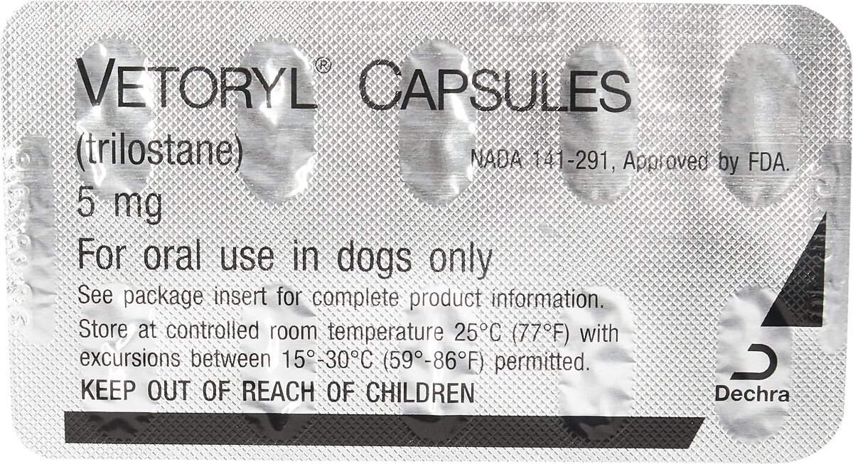 VETORYL (trilostane) Capsules for Dogs, 5-mg - Easy Refills | Chewy Rx