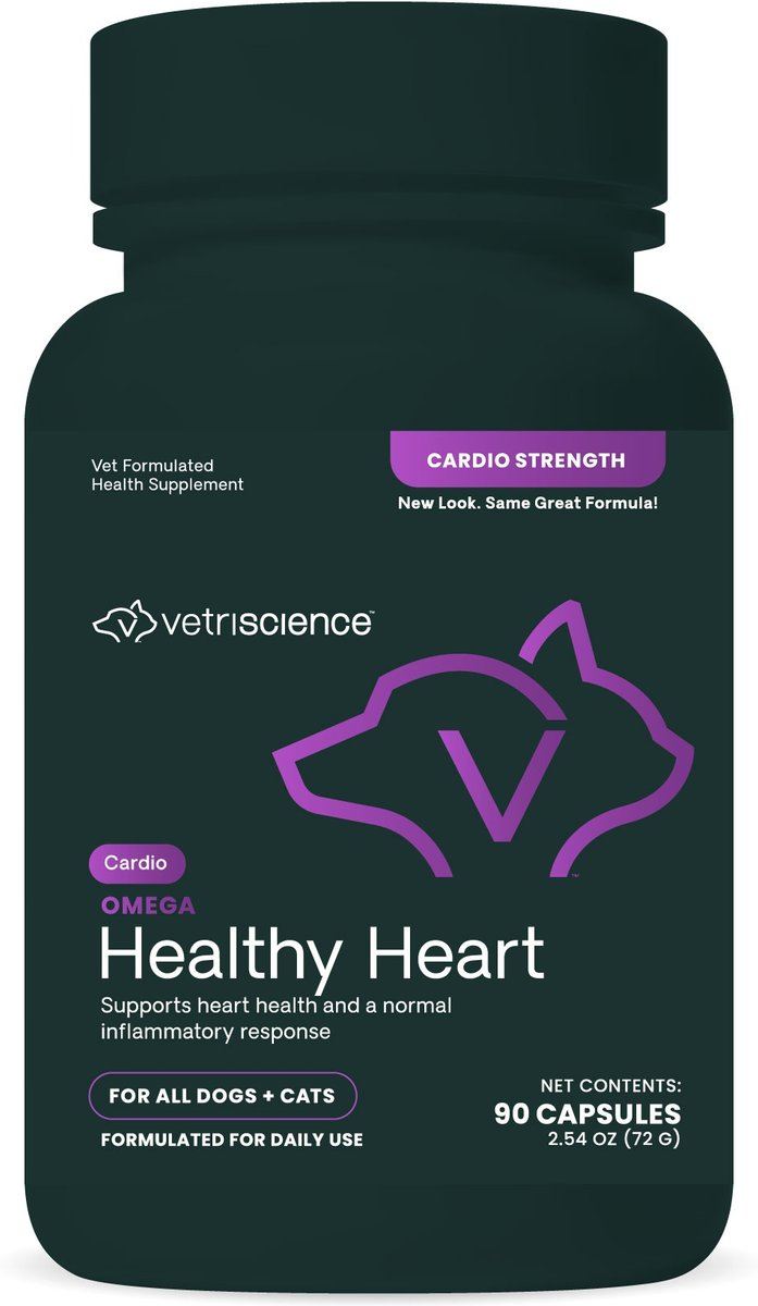 VETRISCIENCE Cardio Strength Capsules Heart Supplement for Cats & Dogs ...