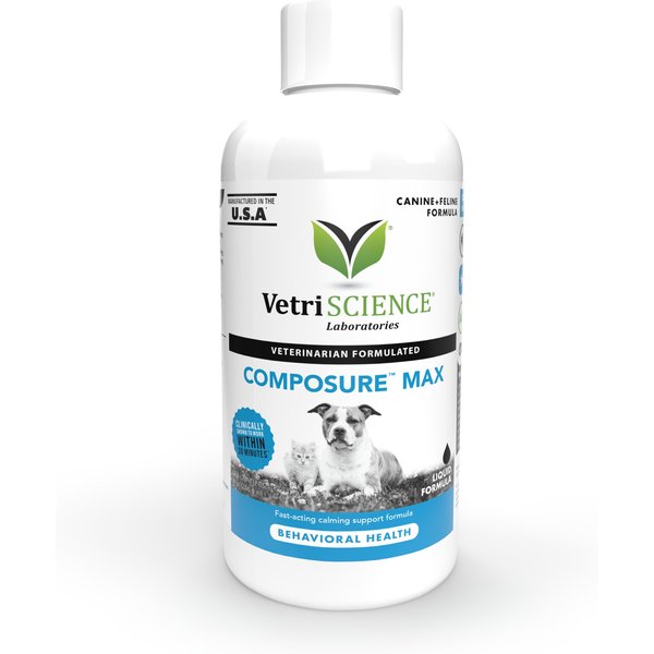 VETRISCIENCE Composure Liquid Calming Supplement for Cats & Dogs, 8-fl ...