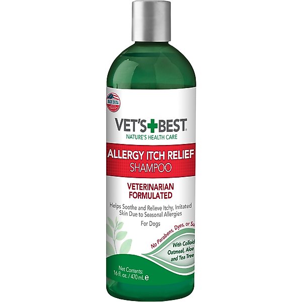 VET'S BEST Allergy Itch Relief Shampoo for Dogs, 16-fl oz bottle ...
