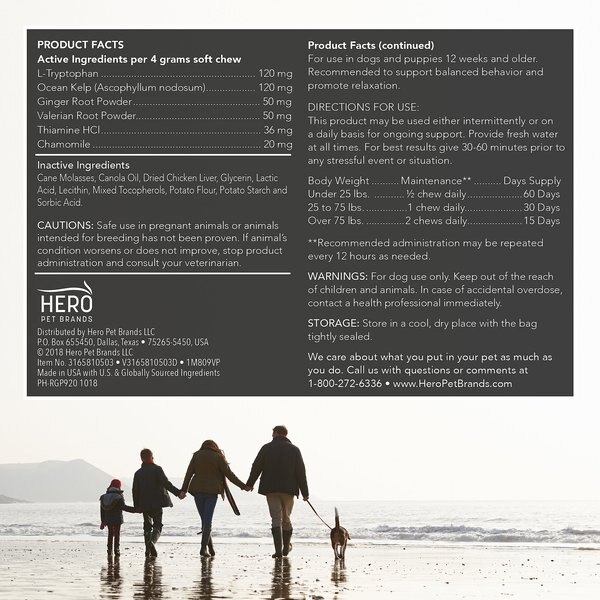 VET'S BEST Comfort Calm Chicken Flavored Soft Chews Calming Supplement ...