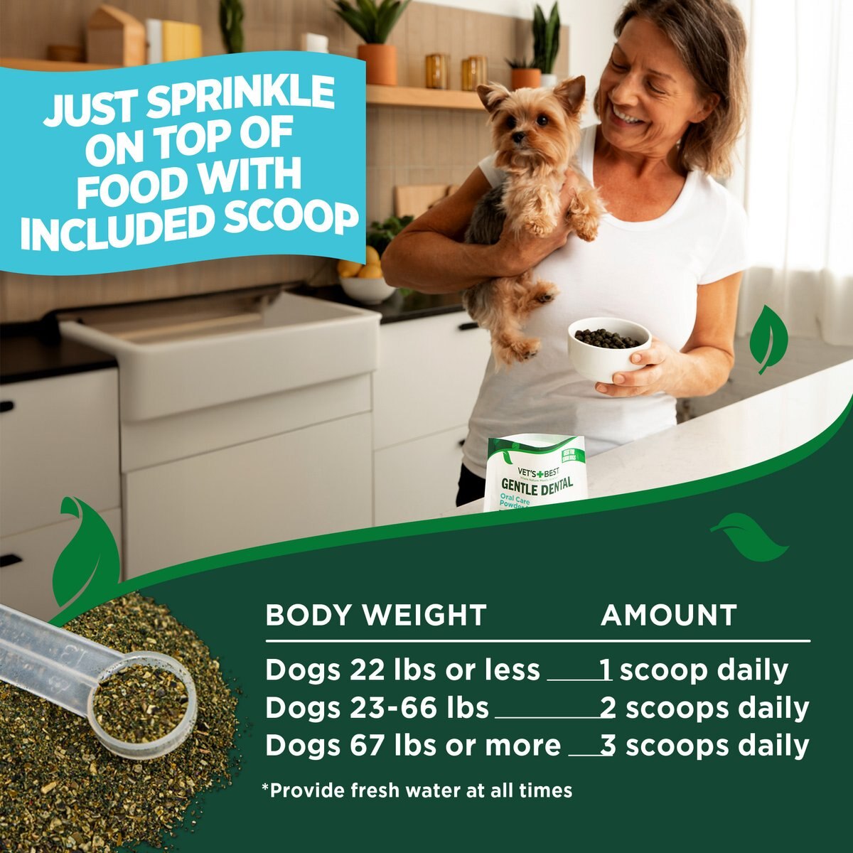 VET'S BEST Dental Powder for Dogs, 90-day supply - Chewy.com