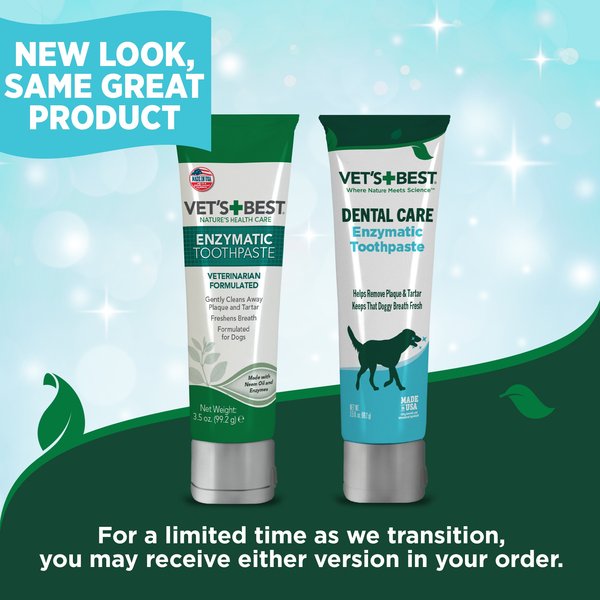 VET'S BEST Enzymatic Dog Toothpaste, 3.5-oz bottle - Chewy.com