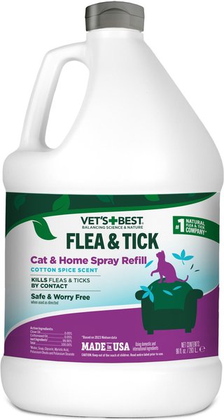 VET'S BEST Flea & Tick Cat & Home Cotton Spice Scent Natural Refill ...