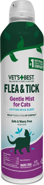 VET'S BEST Flea & Tick Gentle Mist Cotton Spice Scent Natural Spray for ...