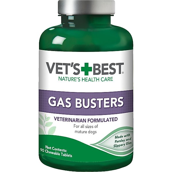 VET'S BEST Gas Busters Chewable Tablets Digestive Supplement for Dogs ...