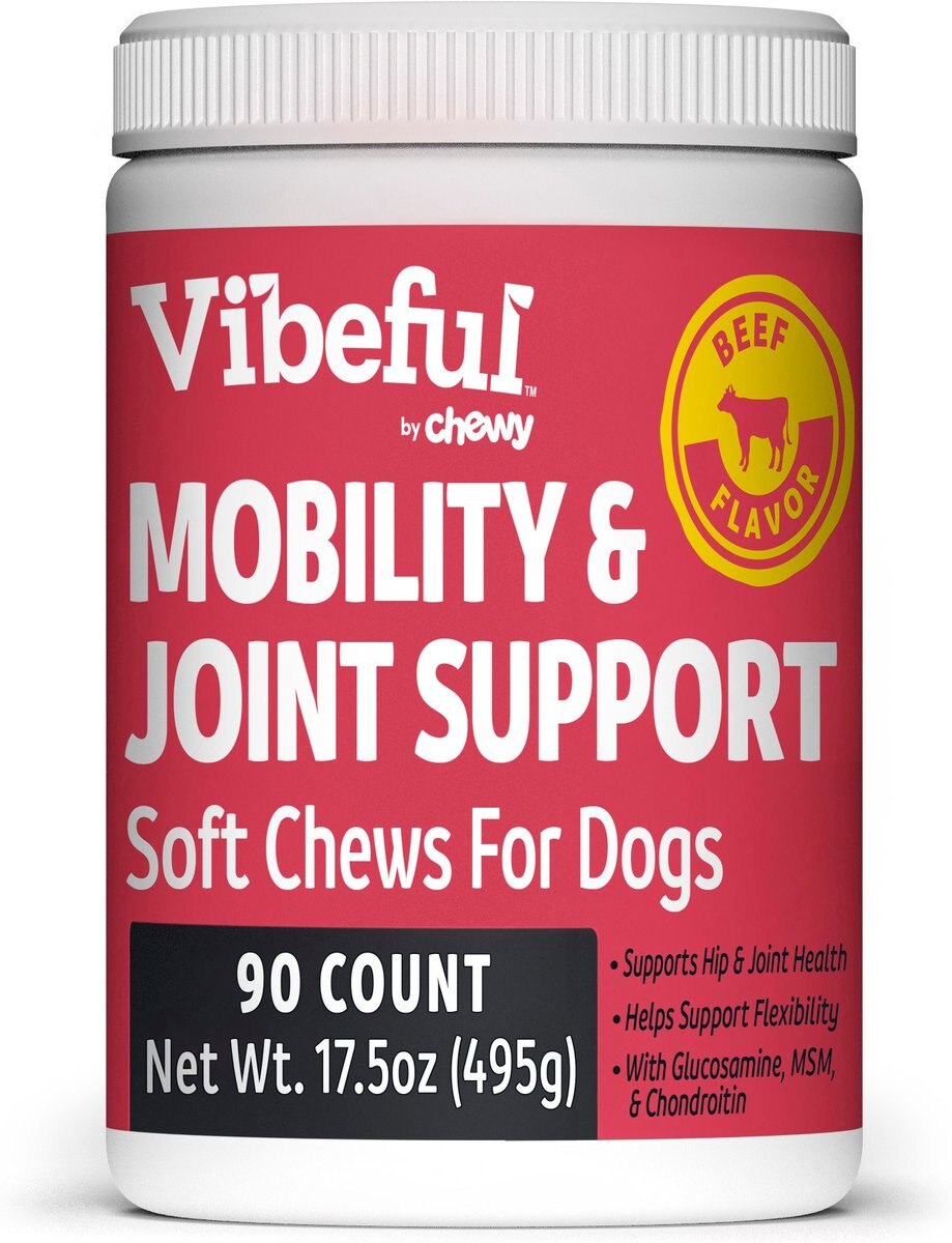 VIBEFUL Mobility & Joint Health Beef Flavored Soft Chews Glucosamine ...