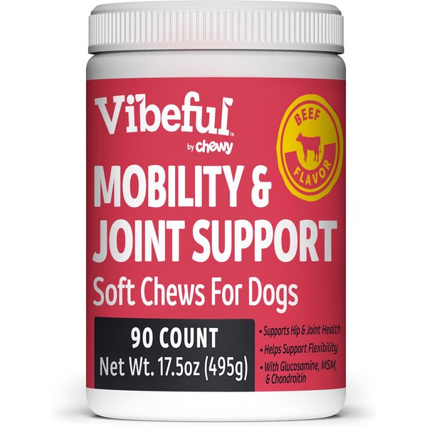 VIBEFUL Mobility & Joint Health Beef Flavored Soft Chews Glucosamine ...
