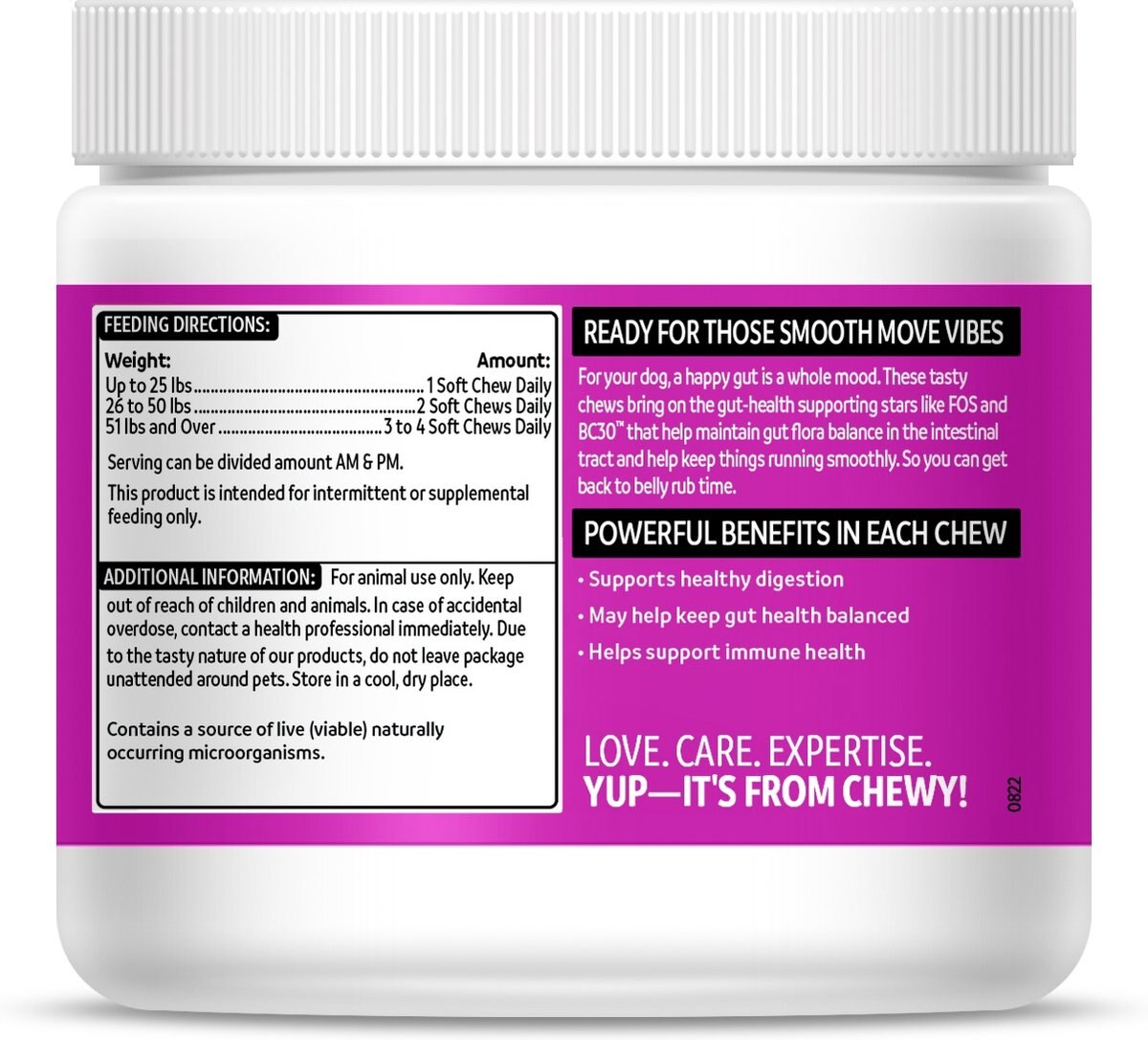 VIBEFUL Probiotic Bites Duck Flavored Soft Chews Digestive Supplement ...