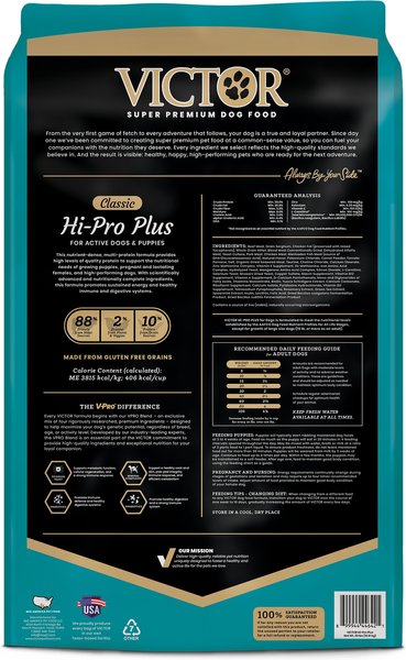 VICTOR Hi-Pro Plus 30/20 Active Sporting High Protein Gluten-Free Dry ...