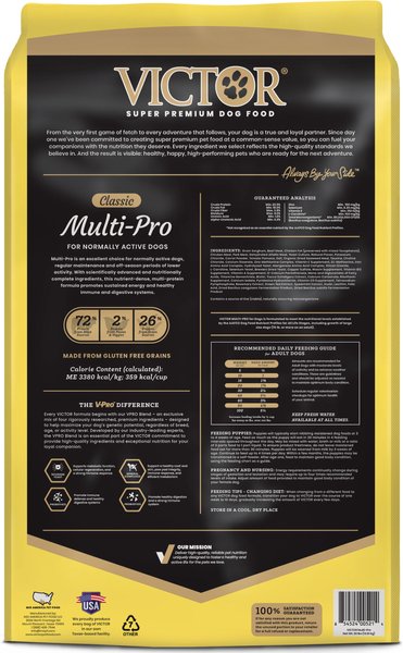 VICTOR Multi-Pro Normally Active Gluten-Free Dry Dog Food, 30-lb bag ...