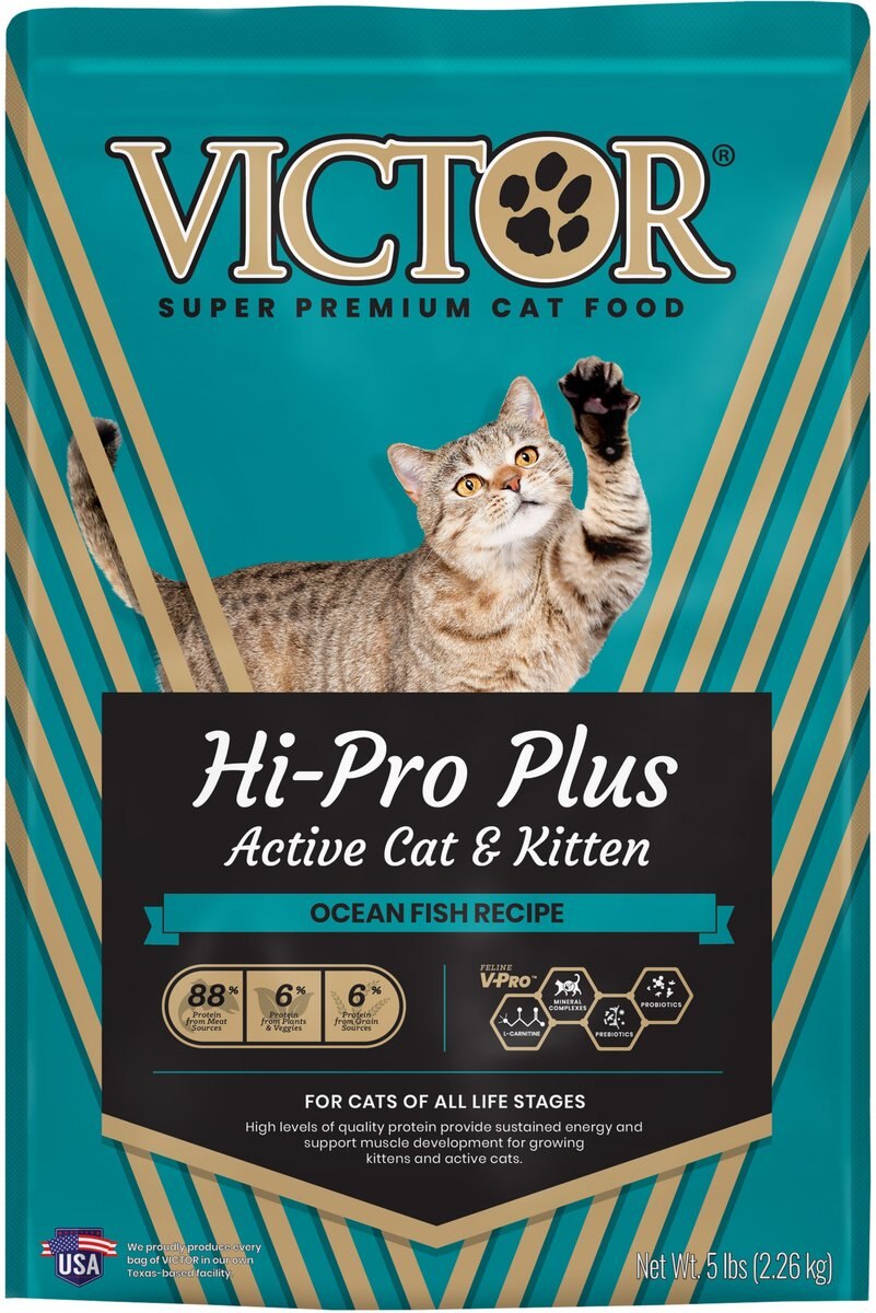 VICTOR Hi-Pro Plus Active Cat & Kitten Ocean Fish Recipe High Protein ...