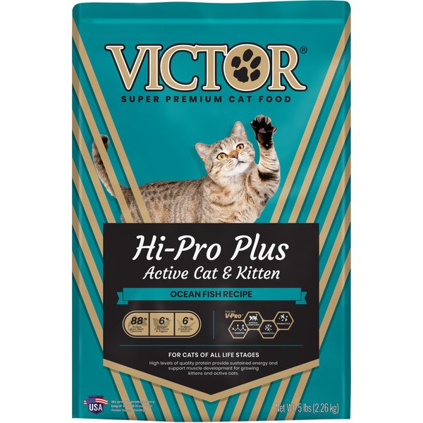 VICTOR Hi-Pro Plus Active Cat & Kitten Ocean Fish Recipe High Protein ...