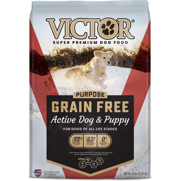 VICTOR Grain-Free Active High Protein Dry Dog Food, 15-lb bag - Chewy.com