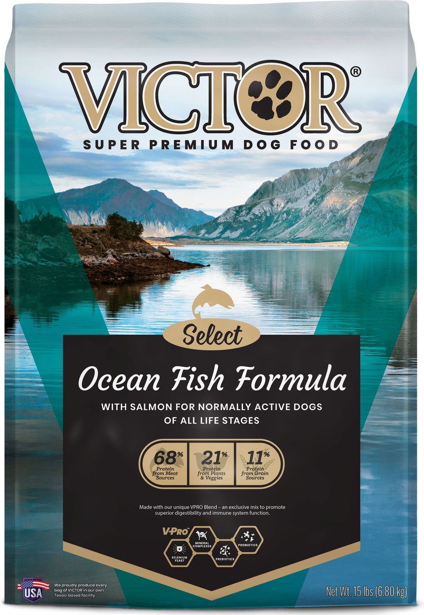 VICTOR Gluten-Free Ocean Fish Formula with Salmon Omega-3 Enriched Dry ...