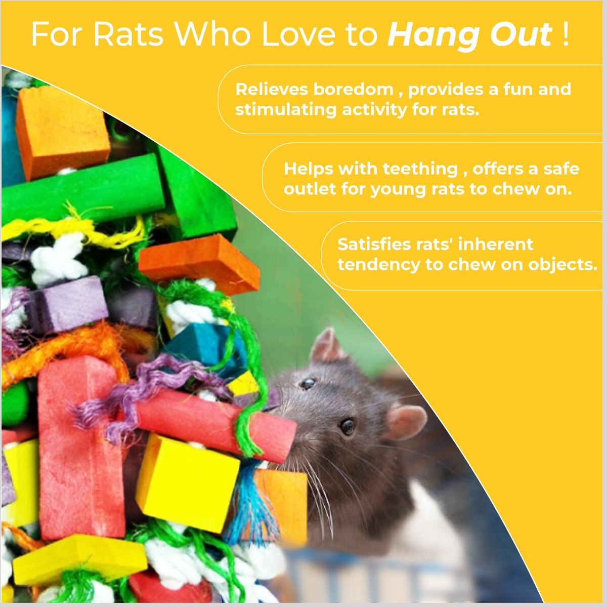 VILA Colorful Hanging Teeth Grinding Rat Guinea-Pig & Small Animal ...