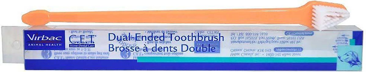 VIRBAC C.E.T. Dual-Ended Dog & Cat Toothbrush, Color Varies - Chewy.com
