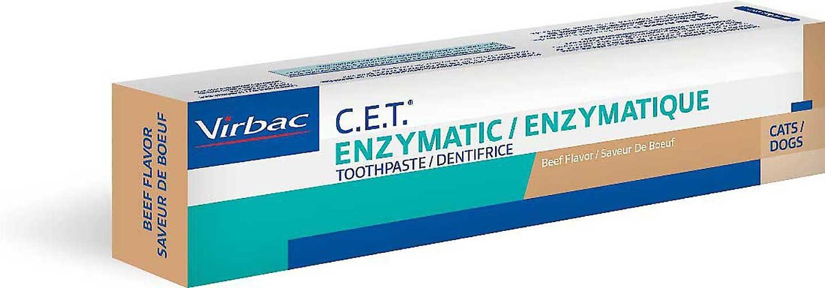 VIRBAC C.E.T. Enzymatic Beef Flavor Dog & Cat Toothpaste, 2.5-oz (70 g ...