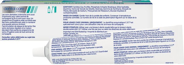 VIRBAC C.E.T. Enzymatic Vanilla Mint Flavored Dog & Cat Toothpaste, 70 ...