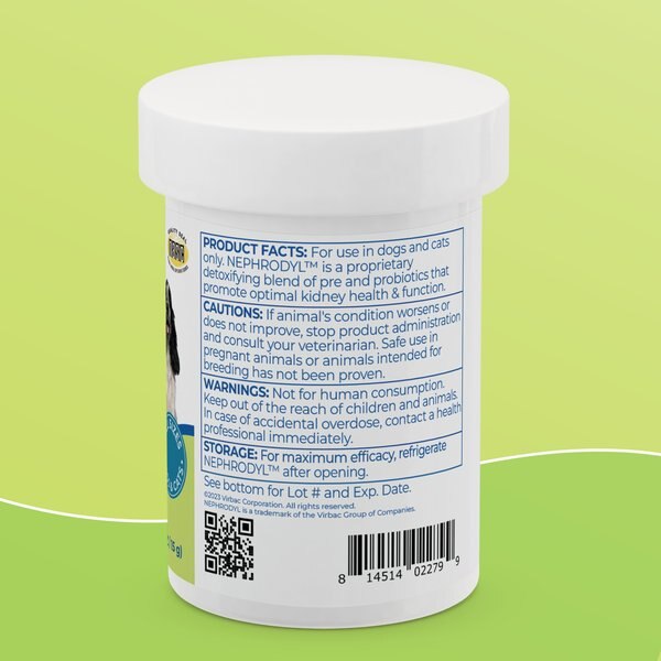 VIRBAC Nephrodyl Synbiotic Capsules for Kidney Support for Dogs & Cats ...