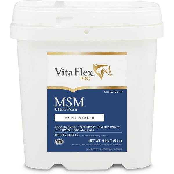SELECT THE BEST MSM Powder Horse Joint Supplement, 4-lb bucket - Chewy.com