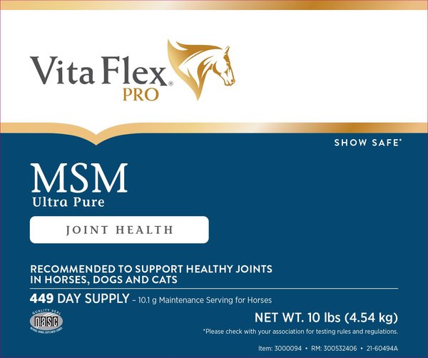 Discontinued - VITA FLEX PRO MSM Ultra Pure Joint Support Powder Dog ...