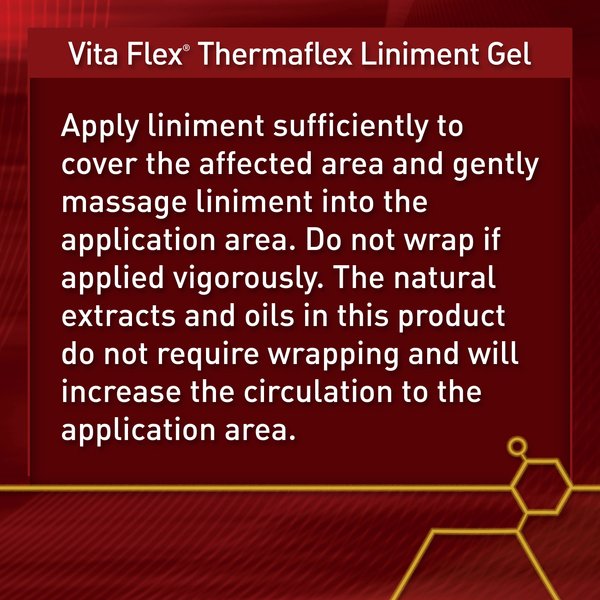VITA FLEX PRO Thermaflex Liniment Gel for Sore Muscles & Joint Relief ...