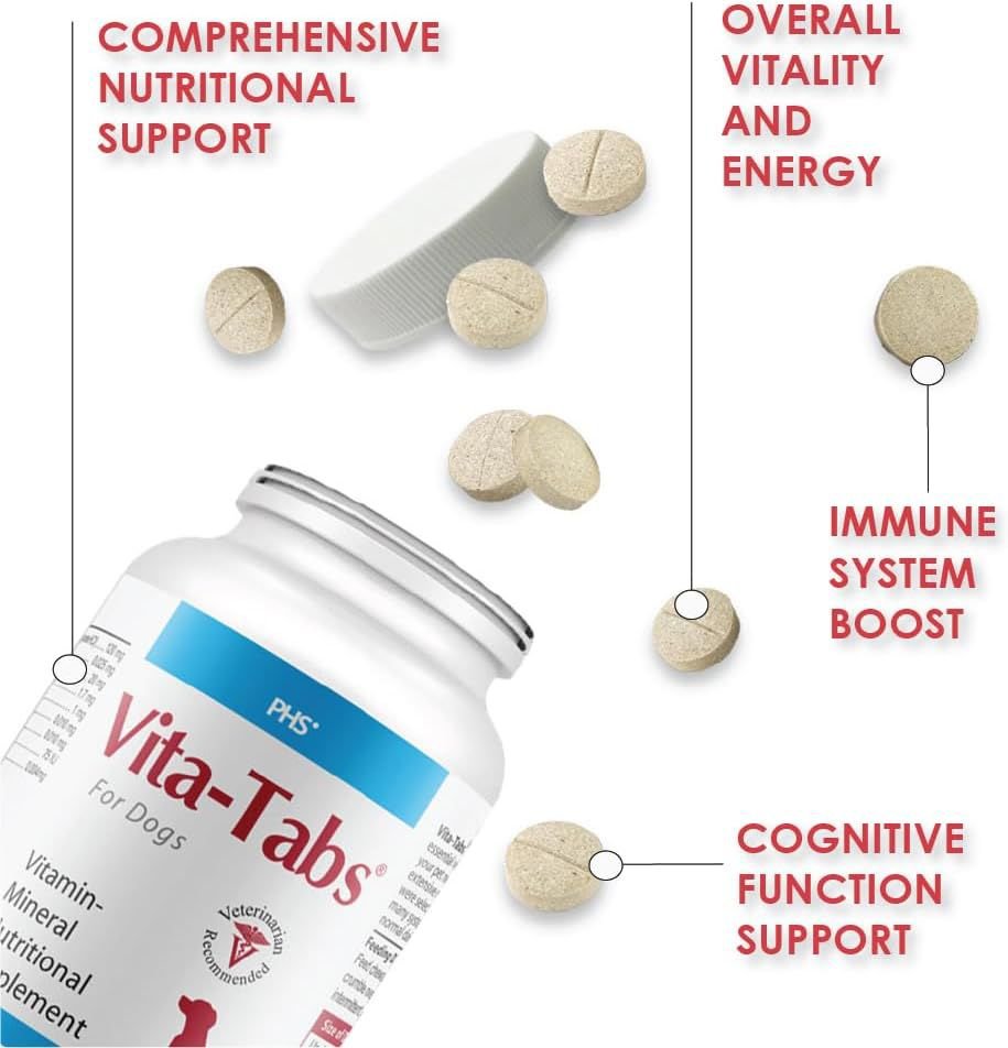 VITA-TABS Liver Flavored Multivitamin for Dogs, 60 count - Chewy.com