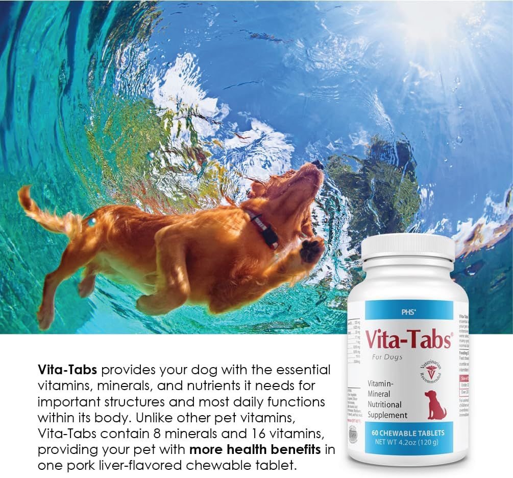 VITA-TABS Liver Flavored Multivitamin for Dogs, 60 count - Chewy.com