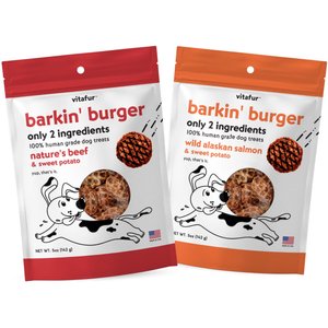 VITAFUR Barkin' Burger Bison + Beef Combo Pack Grain-Free Dehydrated ...