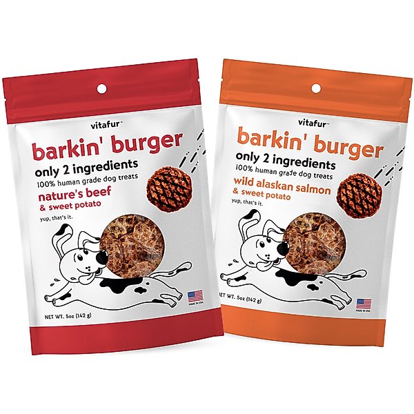 VITAFUR Barkin' Burger Bison + Beef Combo Pack Grain-Free Dehydrated ...