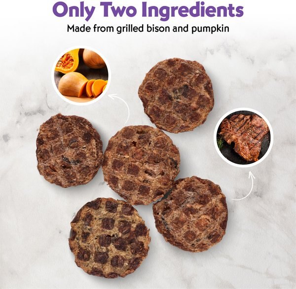 VITAFUR Barkin Burger Bison & Pumpkin Dog Treat, 4-oz bag - Chewy.com