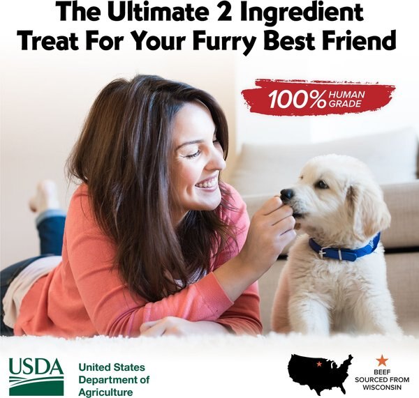 VITAFUR Barkin Burger Nature's Beef Dehydrated Dog Treats, 5-oz bag ...