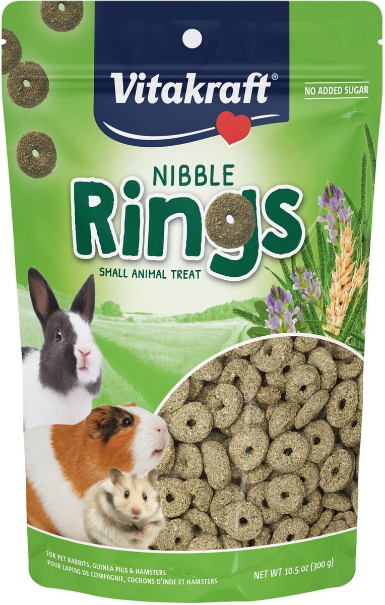 VITAKRAFT Crunchy Alfalfa Nibble Rings Rabbit, Guinea Pig, Hamster ...