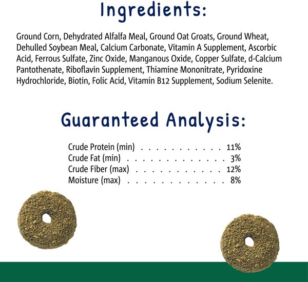 VITAKRAFT Crunchy Alfalfa Nibble Rings Rabbit, Guinea Pig, Hamster ...