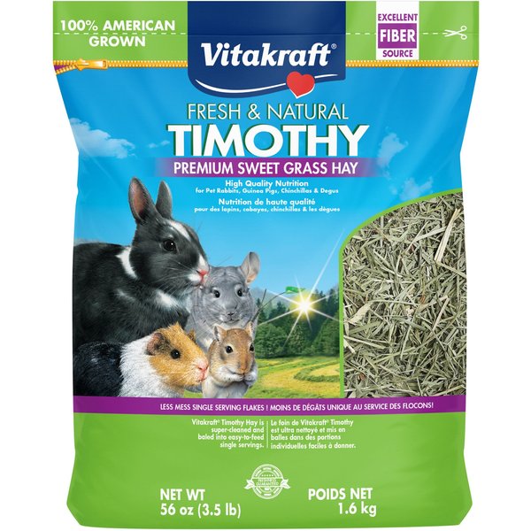 KAYTEE Natural Timothy Hay Small Animal Food, 6-lb bag - Chewy.com