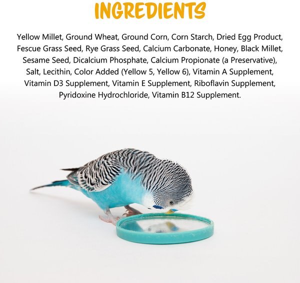 VITAKRAFT Triple Baked Crunch Sticks Egg & Honey Flavor Parakeet Treat ...