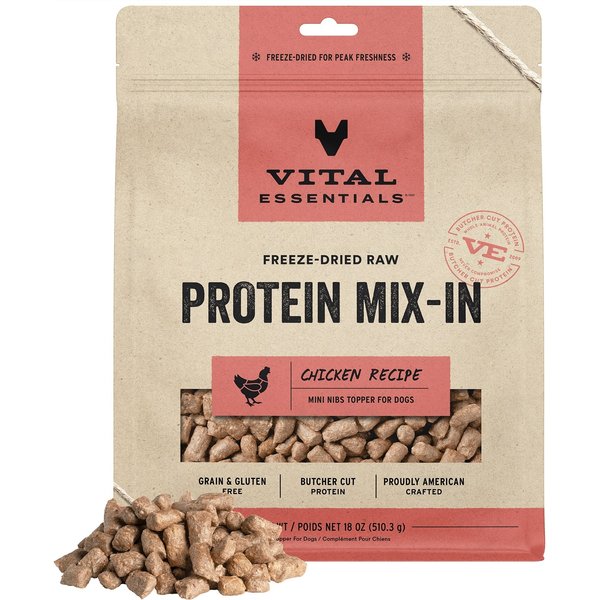 VITAL ESSENTIALS Protein Mix-In Rabbit Recipe Mini Nibs Grain-Free ...