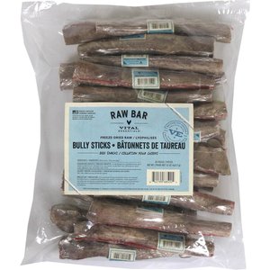 VITAL ESSENTIALS RAW BAR Freeze-Dried Raw Bully Sticks Dog Treats, 35 ...