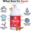 VITAL PET LIFE Fish Oil Skin & Coat Health Liquid Cat & Dog Supplement ...