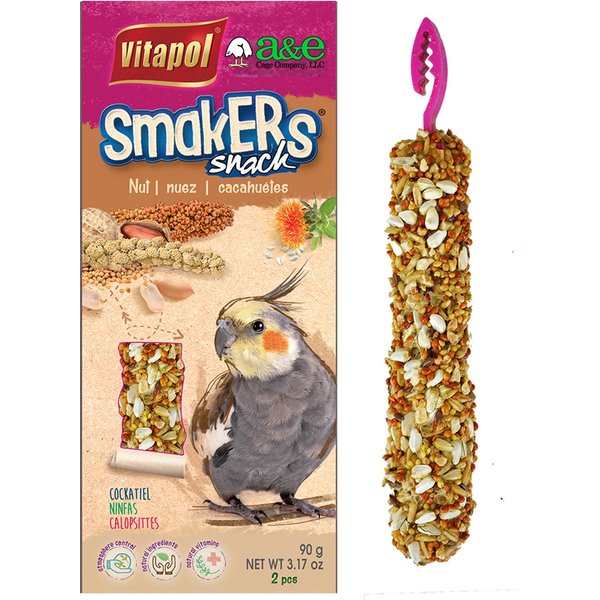 VITAPOL BY A&E CAGE COMPANY Cockatiel Brown Smakers Sticks Twin Pack ...