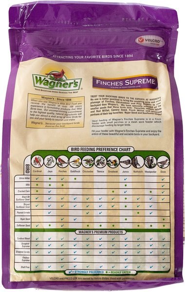 WAGNER'S Finches Supreme Premium Wild Bird Food, 5-lb bag - Chewy.com