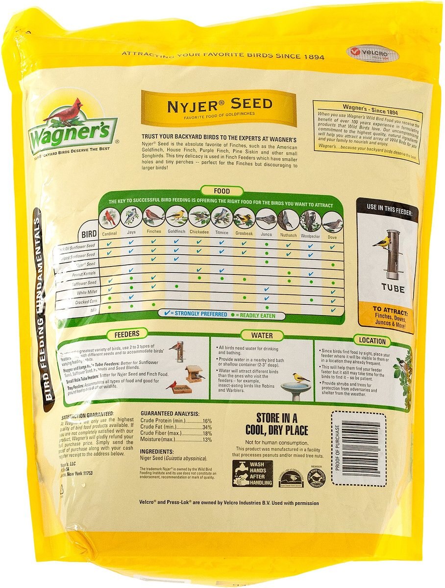 WAGNER'S Nyjer Seed Premium Wild Bird Food, 10-lb bag - Chewy.com