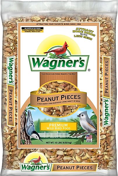 WAGNER'S Peanut Pieces Wild Bird Food, 10-lb bag - Chewy.com