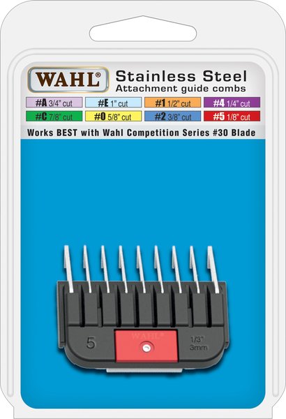 WAHL Stainless Steel Attachment Comb for Detachable Blades, Size 1/8-in ...
