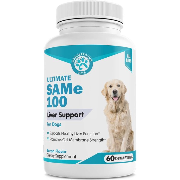 PROJECT PAWS SAM-e Advanced Liver Support Dog Supplement, 60 count ...