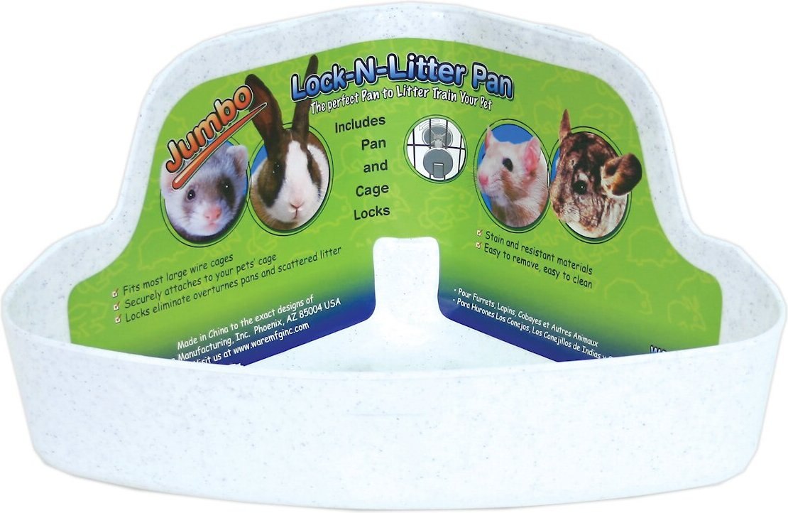 WARE Lock-N-Litter Small Animal Litter Pan, Color Varies, Jumbo - Chewy.com